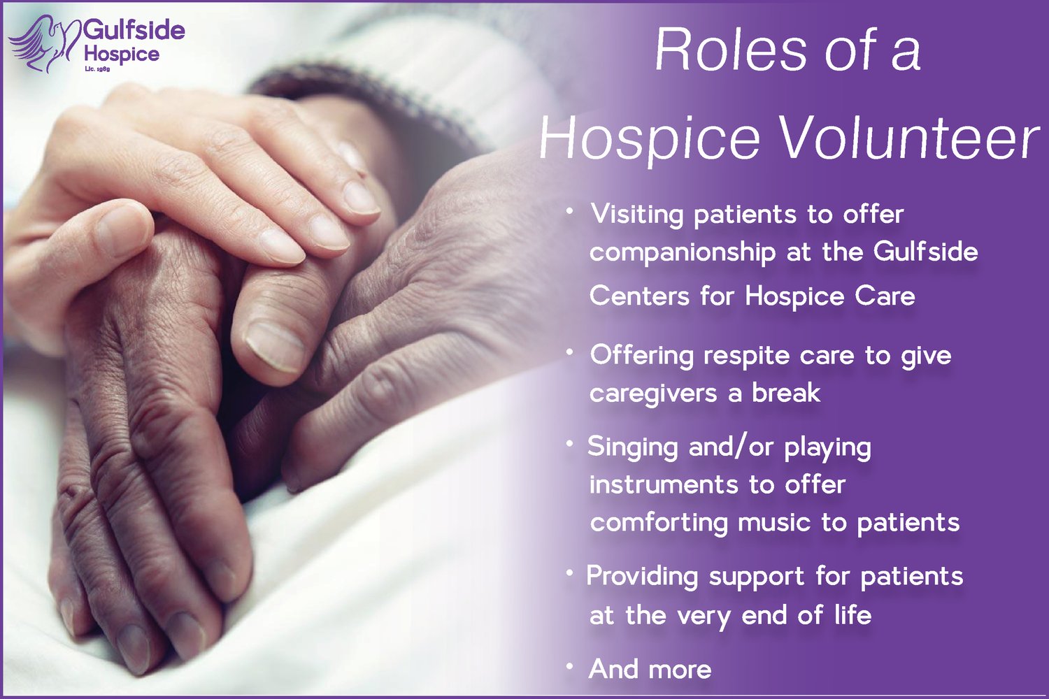 What It Means To Be A Hospice Volunteer At Gulfside Healthcare Services.